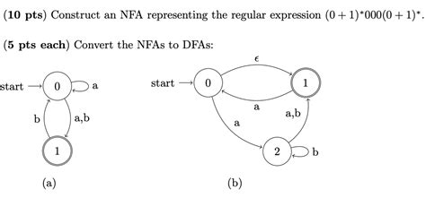 solved 10 pts construct an nfa representing the regular