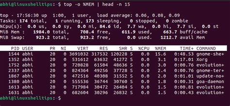How To Find Top Running Processes By Memory Usage