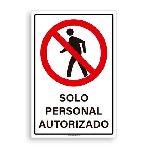 Solo Personal Autorizado Señaléticas Estampa
