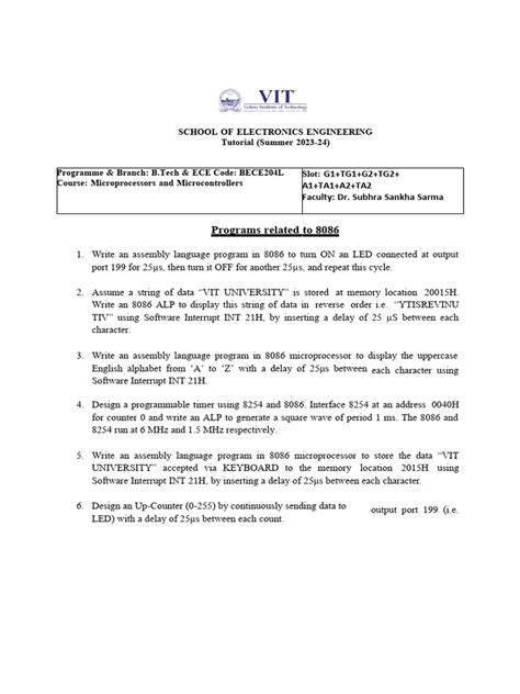 23 Assembly Programming 02 07 2024 Pdf Assembly Language Computer Hardware