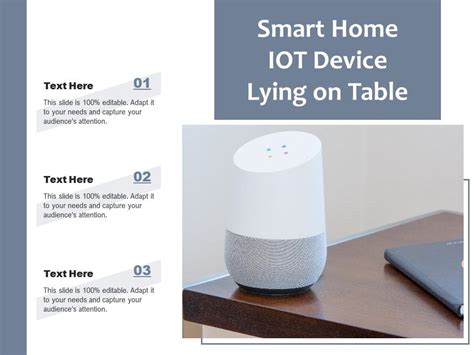 Smart Home IOT Device Lying On Table Presentation Graphics Presentation PowerPoint Example