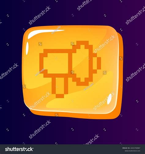 loudspeaker glossy ui button pixelated icon stock vector royalty free