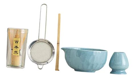 5 Peças Conjunto Matcha Matcha Bata Com Suporte Para Azul Frete Grátis