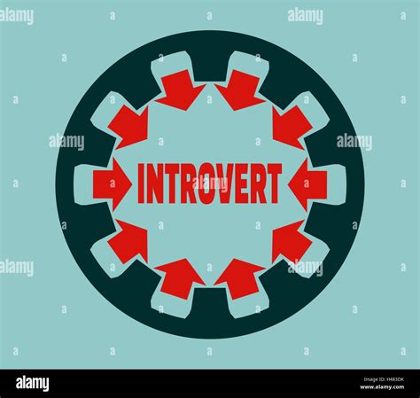 Introvert Character Psychlogy Metaphor Stock Vector Image Art Alamy