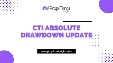 uncover cti absolute drawdown update for success 2024 pfi