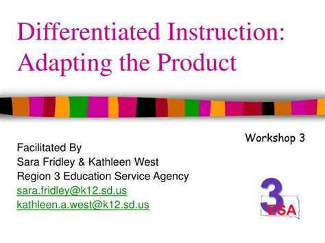 Ppt Differentiated Instruction Adapting The Product Powerpoint