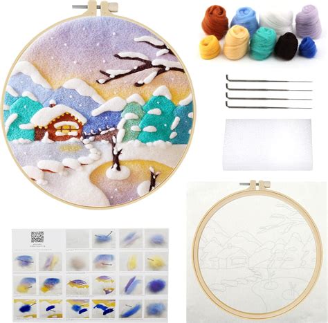 Needle Felting Kit Starter Set Needle Felt Supplies For Beginners With