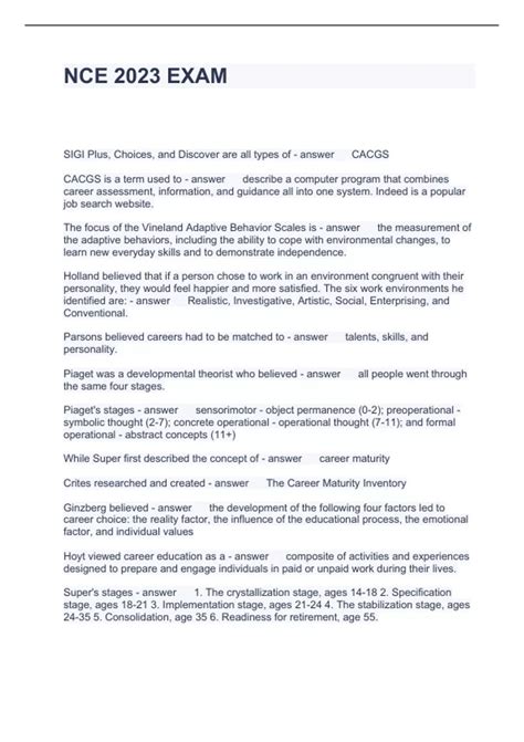 Nce 2023 Exam Questions With Complete Top Solutions 2023 Nce Stuvia Us