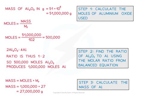 Edexcel Igcse Chemistry Double Science 复习笔记：154 Calculate Reacting