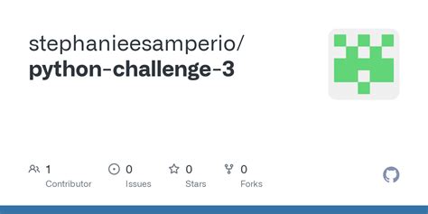 GitHub Stephanieesamperio Python Challenge