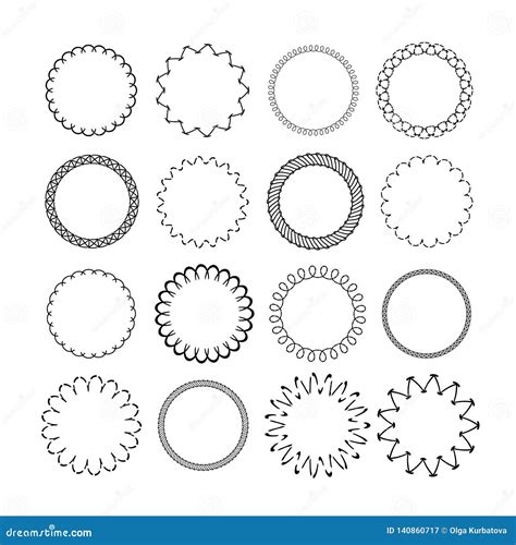 Ornament Round Borders Vintage Graphic Decorative Rounded Circular