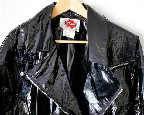 Vintage Downtown Wippette Vinyl Motorcycle Rain Jacket Etsy
