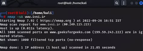 کشف میزبان در اسکن شبکه Nmap آی‌وی‌اس‌آی