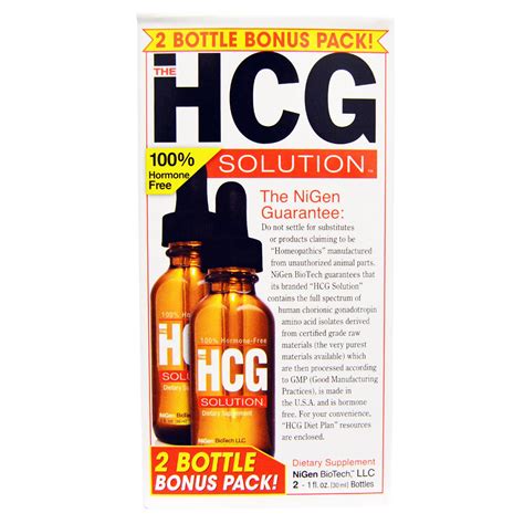 Nigen Biotech The Hcg Solution 2 Bottle 1 Fl Oz 30 Ml