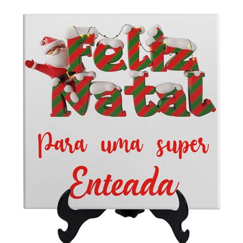 Azulejo Quadro Personalizado Presente De Natal Super Enteada
