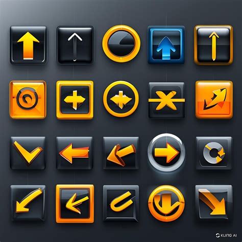 Arrow Icon Set Arrow Cursor Collection Different Arrow Signs Black