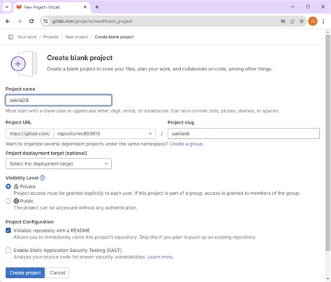 Link A Database To A Git Repository In Gitlab