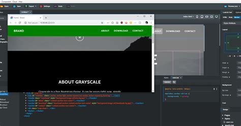 edit background color of navbar in grayscale template bootstrap