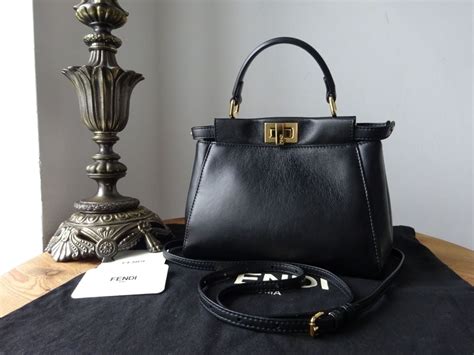 Fendi Mini Peekaboo In Black Nappa With Gold Hardware Sold