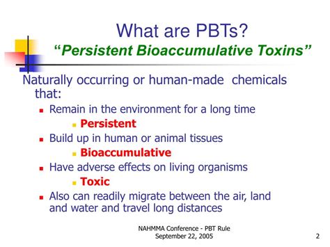 Ppt What Are Pbts “ Persistent Bioaccumulative Toxins” Powerpoint Presentation Id 3351656