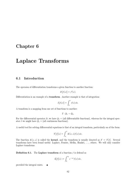 Chapter 6 Part 1 Pdf Ordinary Differential Equation Laplace Transform