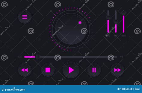 Modern Audio Player Interface Stock Vector Illustration Of Button