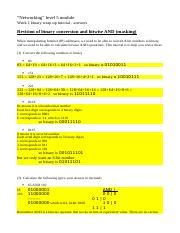 Tutorial Binary Conversion Bitwise AND Operations Course Hero