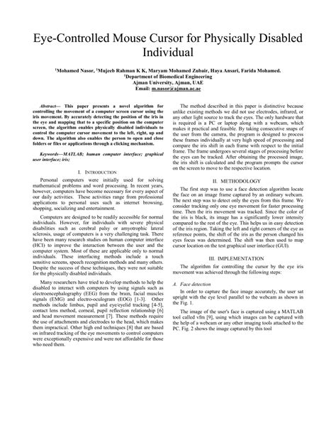 pdf eye controlled mouse cursor for physically disabled individual