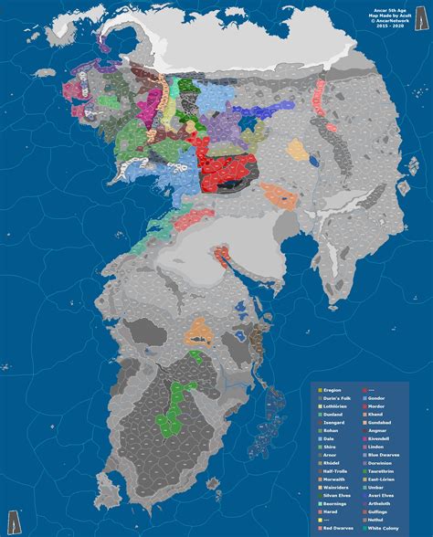 The Final Map A Lotr Map That Was Edited Weekly Over 3 Irl Years Of