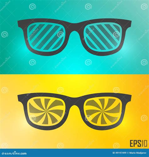 Creative Vintage Glasses Design Vector Elements Isolated Retro