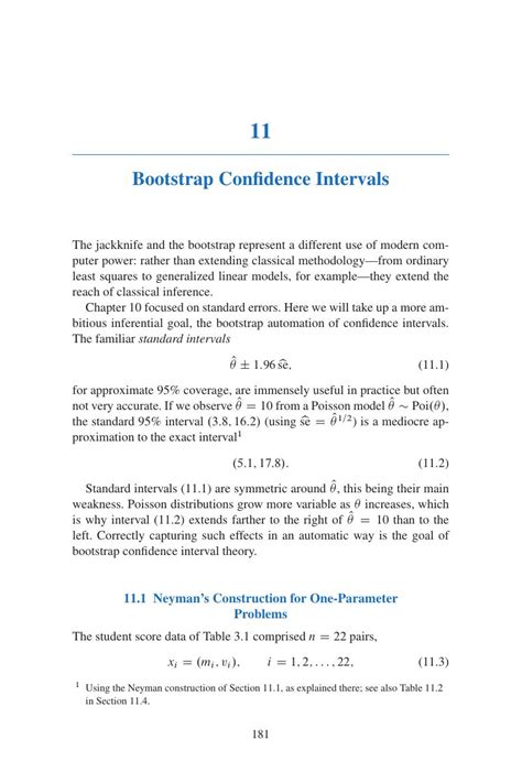 bootstrap confidence intervals chapter 11 computer age statistical