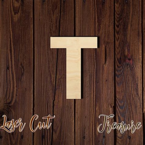 Wooden Letter T Etsy