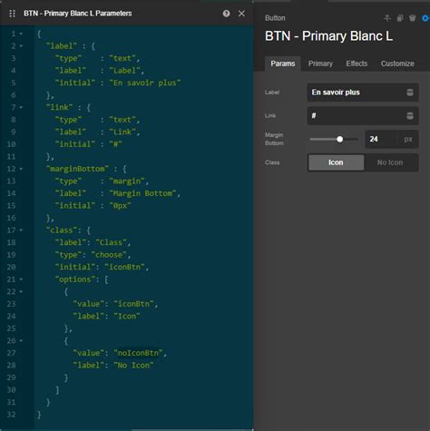 Parameter Button Icon Active Non Active With Class Support