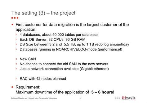Database Migration And Upgrade With Transportable Tablespaces Ppt