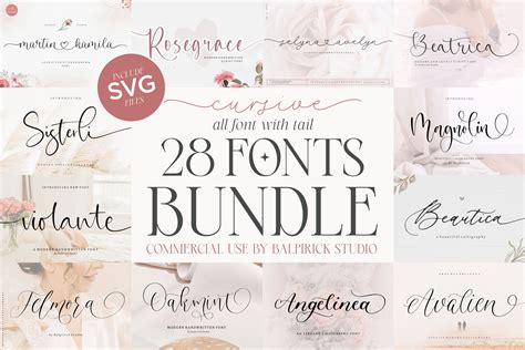 cursive font bundle calligraphy font script font farmhouse etsy australia