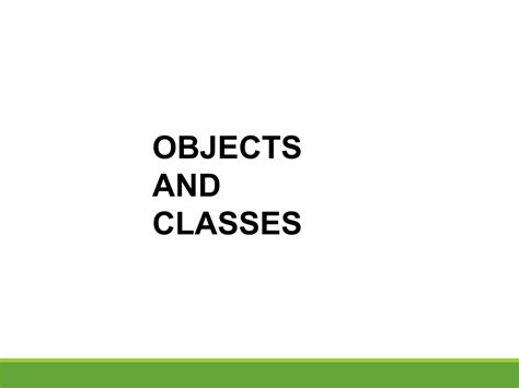 Week9 Intro To Classes And Objects In Java Pptx Programming