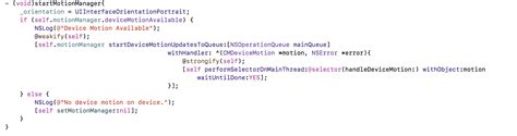 ios app crashed when startdevicemotionupdatestoqueue of