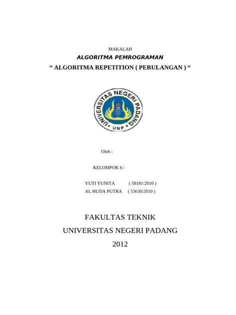 Algoritma Perulangan Pdf