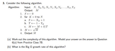Solved 3. Consider the following algorithm. Algorithm: | Chegg.com