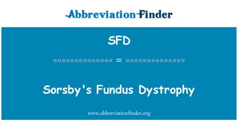 Sfd Significa Distrofia De Sorsby Fundus Sorsbys Fundus Dystrophy