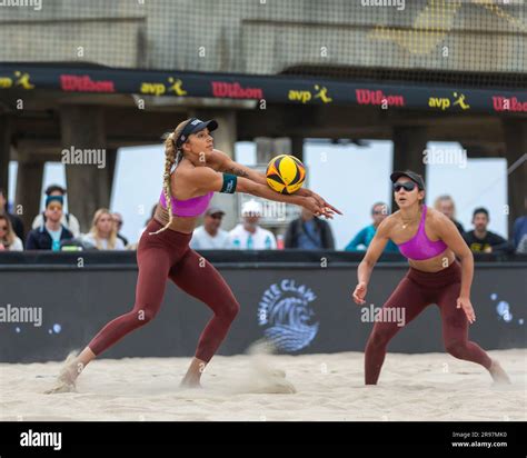 Brandie Wilkerson Passes The Serve As Melissa Humana Paredes Looks On