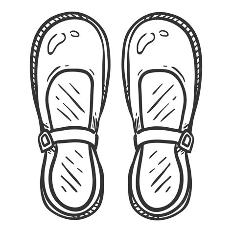 Premium Vector Sketch Vintage Women Clasp Shoes