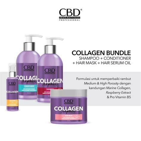 Jual Cbd Collagen Repair Series Hair Mask Shampoo Conditioner