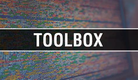 Toolbox With Binary Code Digital Technology Background Abstract
