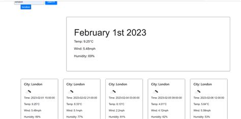 Github Kohl Weather Dashboard This Is An Application Which Lets User S Search For Cities
