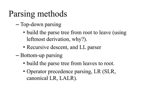 RECURSIVE DESCENT PARSING PPTX