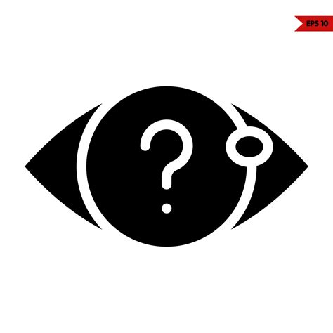 Question Mark In Eye Glyph Icon 25557916 Vector Art At Vecteezy