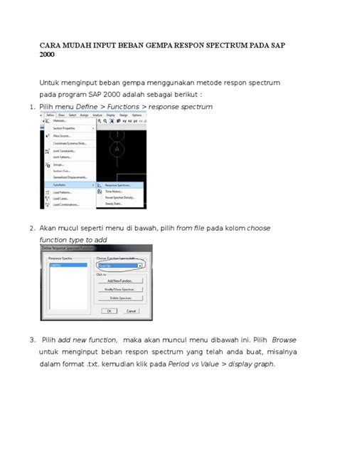 Cara Mudah Input Beban Gempa Respon Spectrum Pada Sap 2000 Pdf