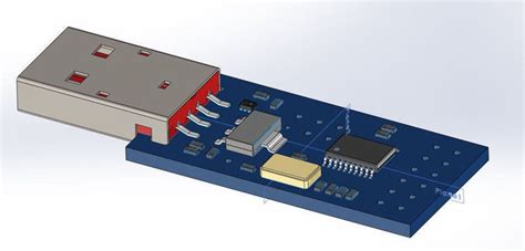 The Miniature Usb Prototypinig Module For Stm32f0 Free 3d Model Cgtrader