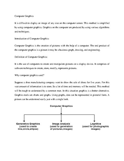 Introduction To Computer Graphics Computer Graphics It Is Difficult